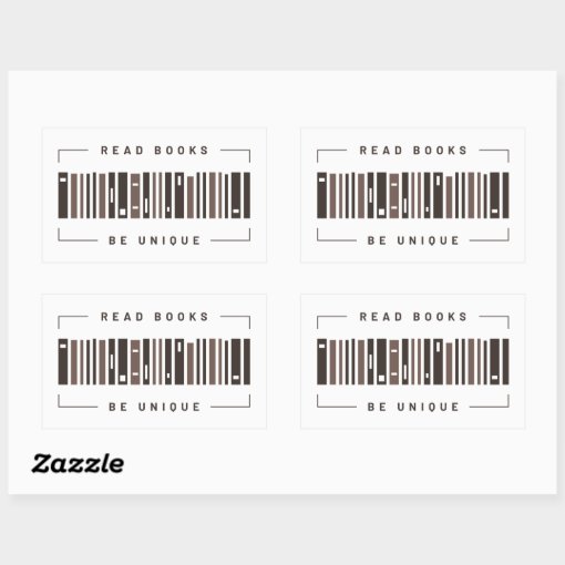 Books Barcode Rectangular Sticker | Zazzle