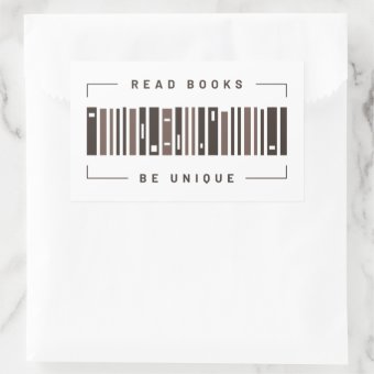 Books Barcode Rectangular Sticker | Zazzle