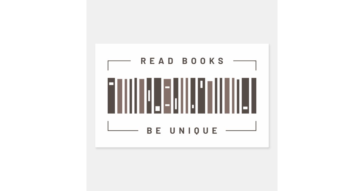 Books Barcode Rectangular Sticker | Zazzle