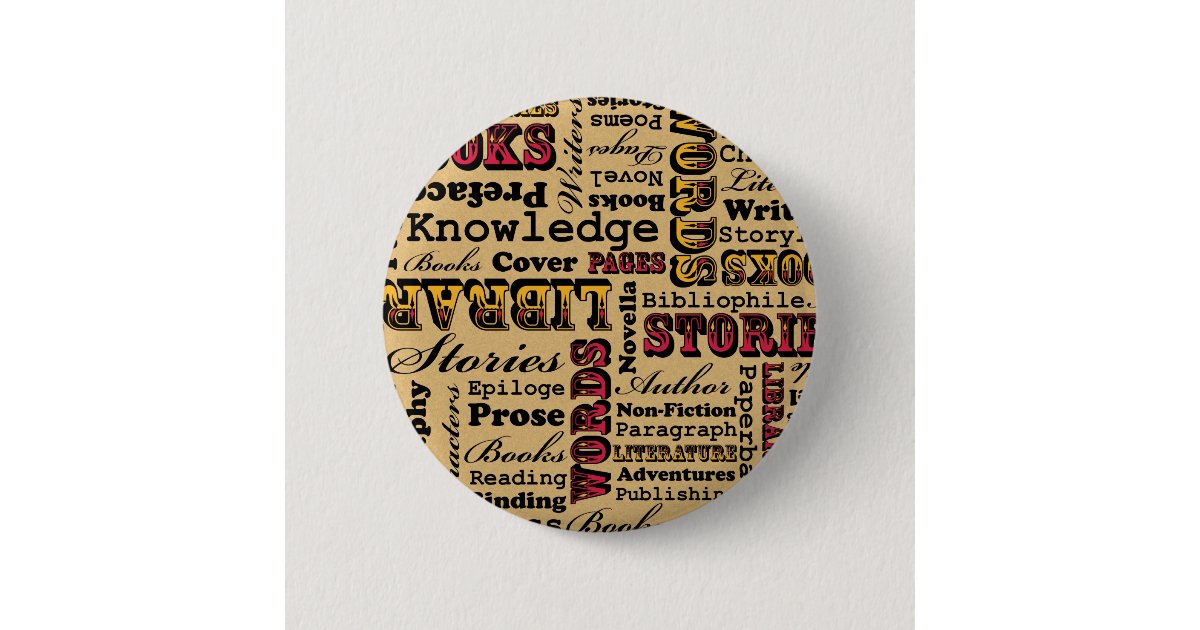 Books Books Books! Pinback Button | Zazzle