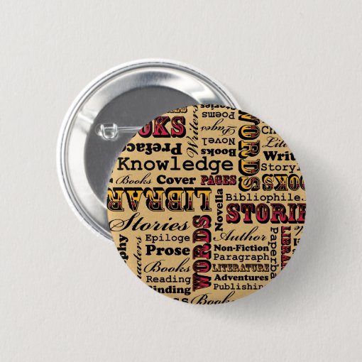 Books Books Books! Pinback Button | Zazzle