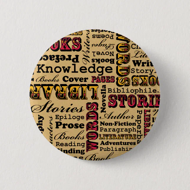 Books Books Books! Pinback Button | Zazzle