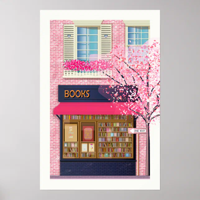 Books, Bookstore, Gift for Book Lovers Poster | Zazzle