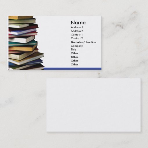Books Business card | Zazzle