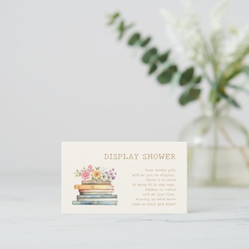 Books Display Shower Enclosure Card | Zazzle
