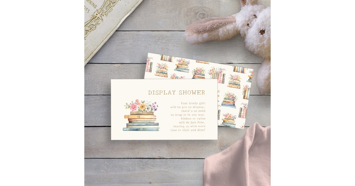 Books Display Shower Enclosure Card | Zazzle