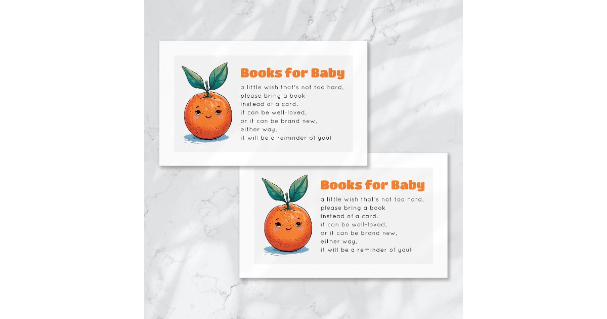 Books for Baby A Little Cutie is on the Way Enclosure Card | Zazzle