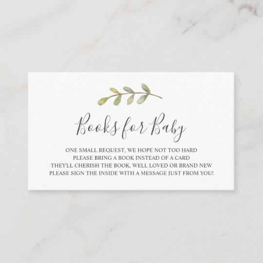 Books for Baby insert card | Zazzle.com