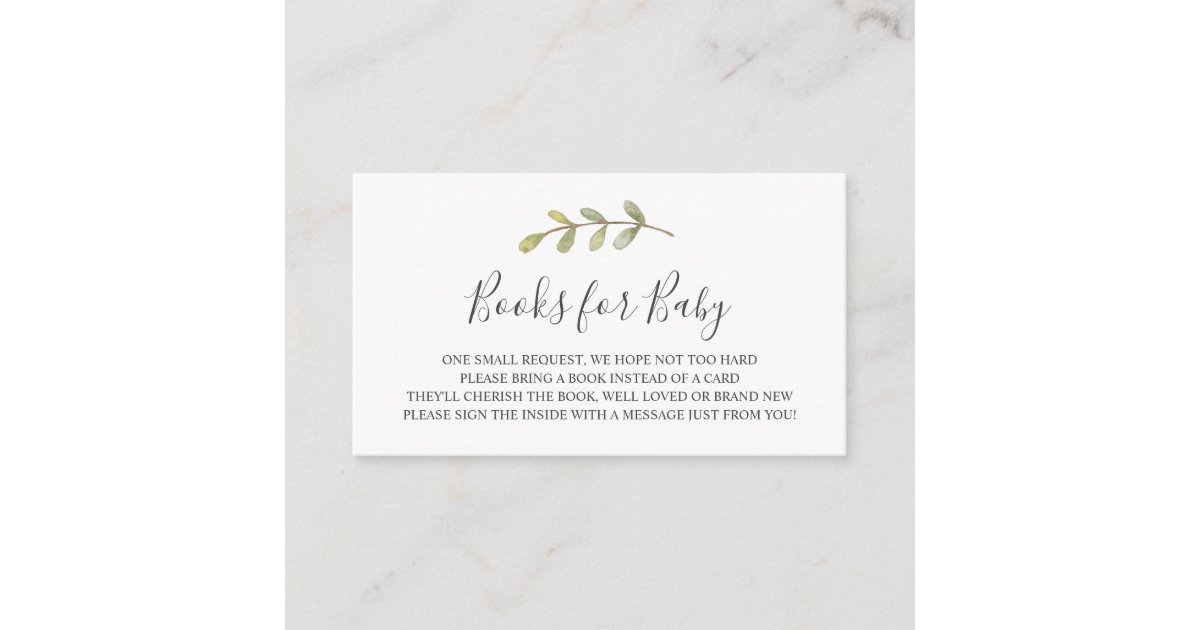 Books for Baby insert card | Zazzle