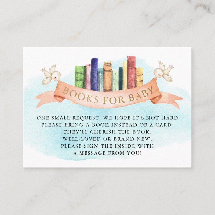 Books for Baby Insert Card | Zazzle