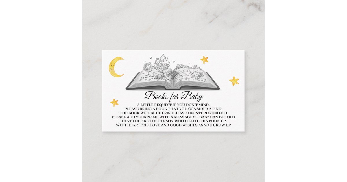 Books for Baby Pop Up Book Stars Moon Enclosure Card | Zazzle