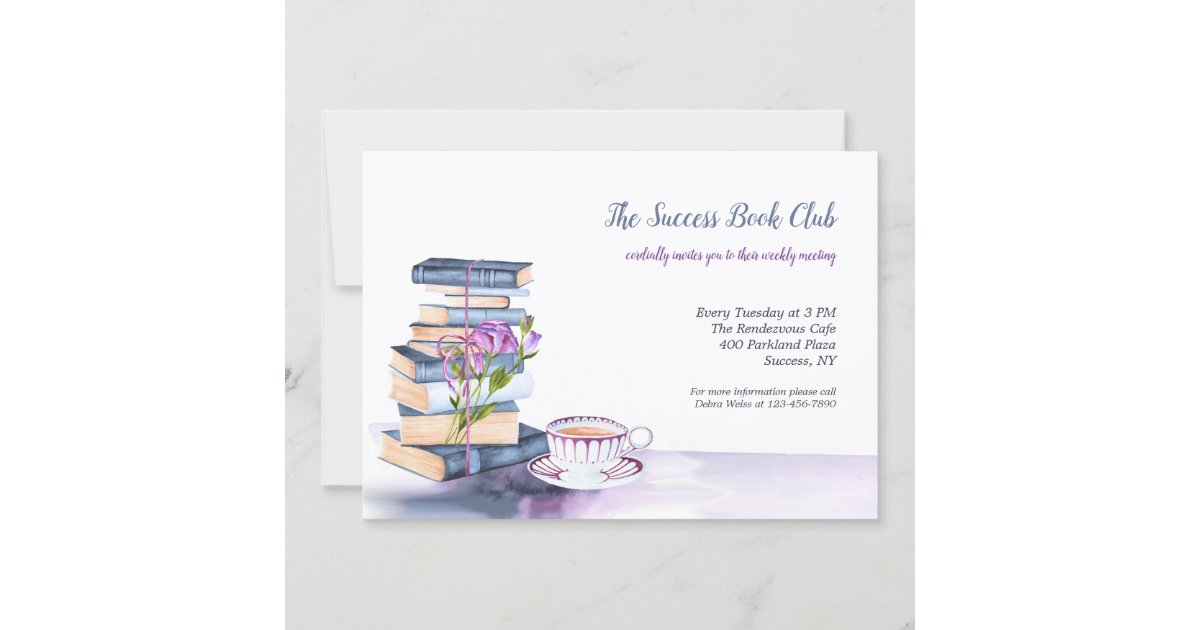 Books for Reading Book Club Invitation | Zazzle