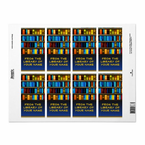 Books In Shelf Bookplate Sticker Labels | Zazzle