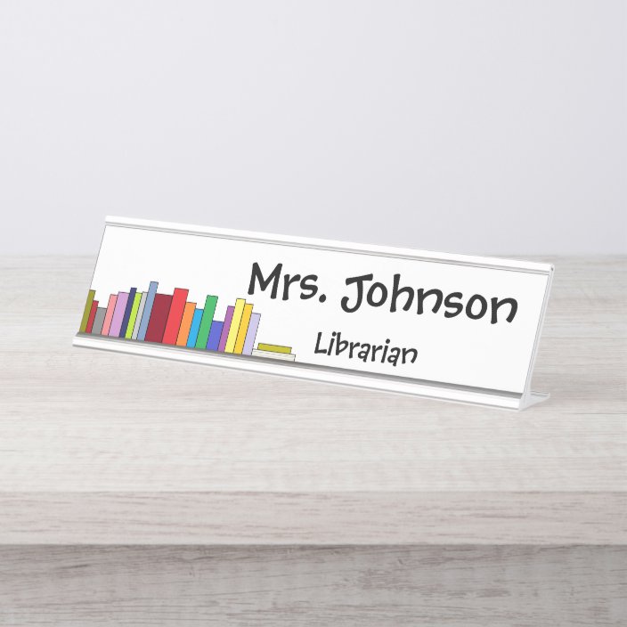 "Books" Name Plate | Zazzle.com