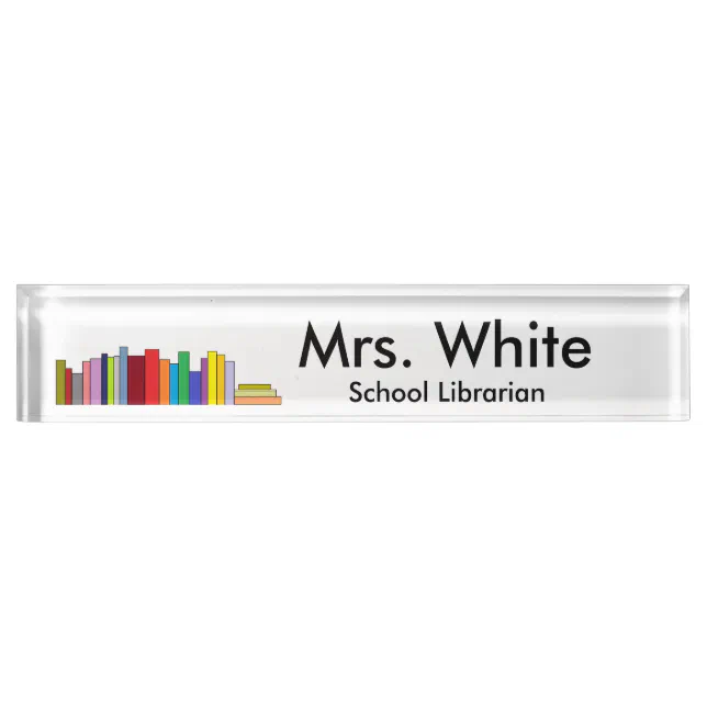 "Books" Personalized Nameplate | Zazzle