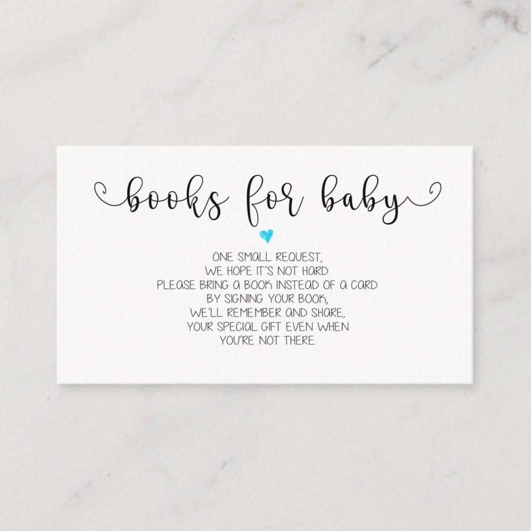 Books Request | Baby Shower Invitation Insert | Zazzle
