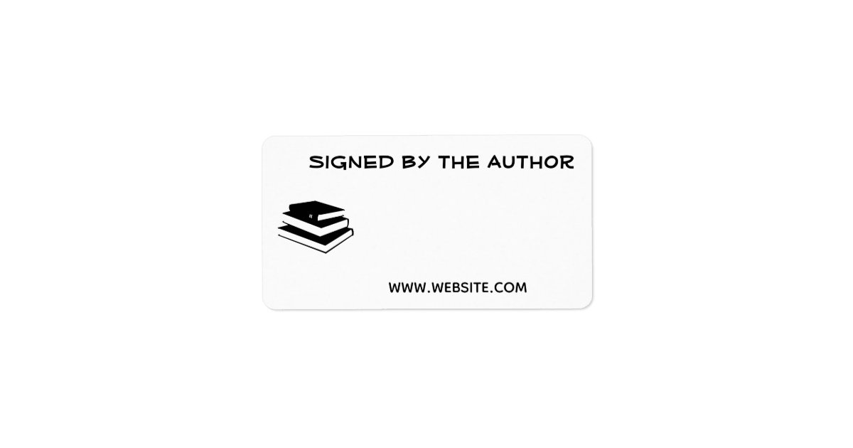 Books Signed by Author Bookplate Writer Website | Zazzle