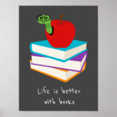 Books slogan classroom or library kid's room poster | Zazzle