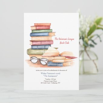 Books to Read Book Club Invitation | Zazzle