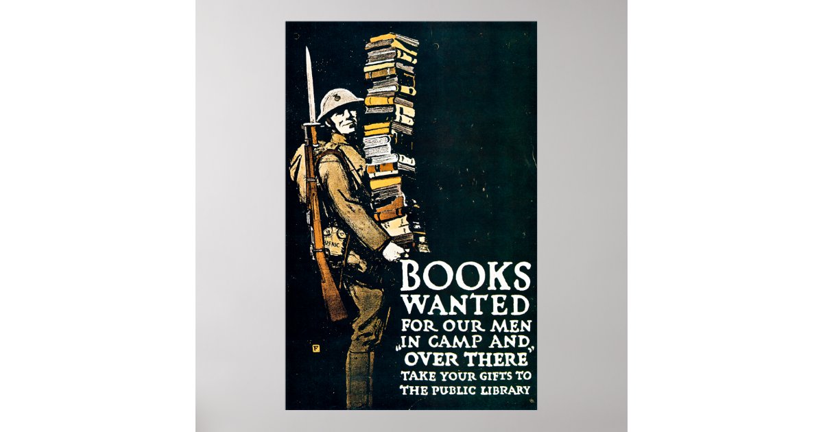 Books Wanted - Vintage World War I Poster | Zazzle