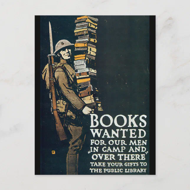 Books Wanted World War II Postcard | Zazzle