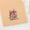 Books with Bow Sticker | Zazzle