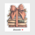 Books with Bow Sticker | Zazzle
