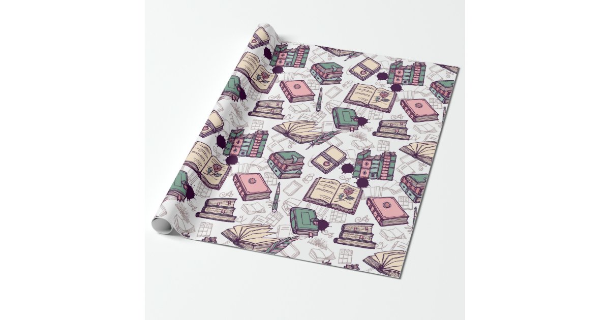 Books Wrapping Paper | Zazzle