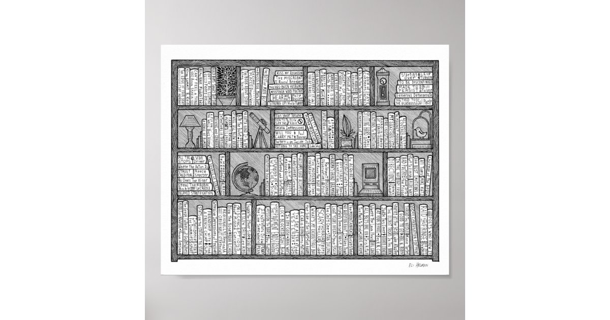 Bookshelf #10 poster | Zazzle