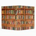 Bookshelf Books Library Bookworm Reading 3 Ring Binder | Zazzle