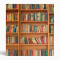 Bookshelf Books Library Bookworm Reading 3 Ring Binder | Zazzle