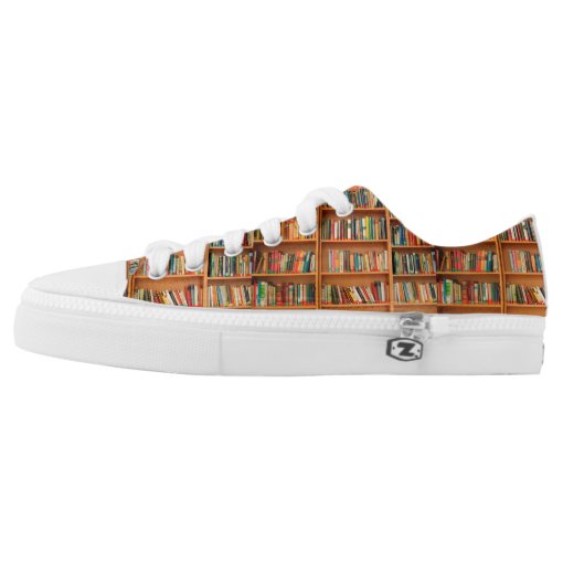 Bookshelf Books Library Bookworm Reading Low-Top Sneakers | Zazzle