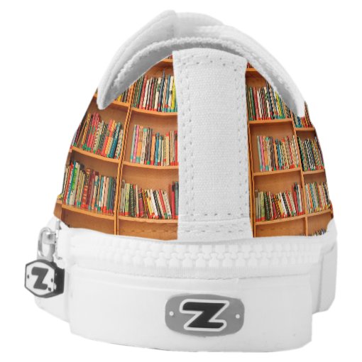 Bookshelf Books Library Bookworm Reading Low-Top Sneakers | Zazzle