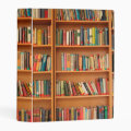 Bookshelf Books Library Bookworm Reading Mini Binder | Zazzle