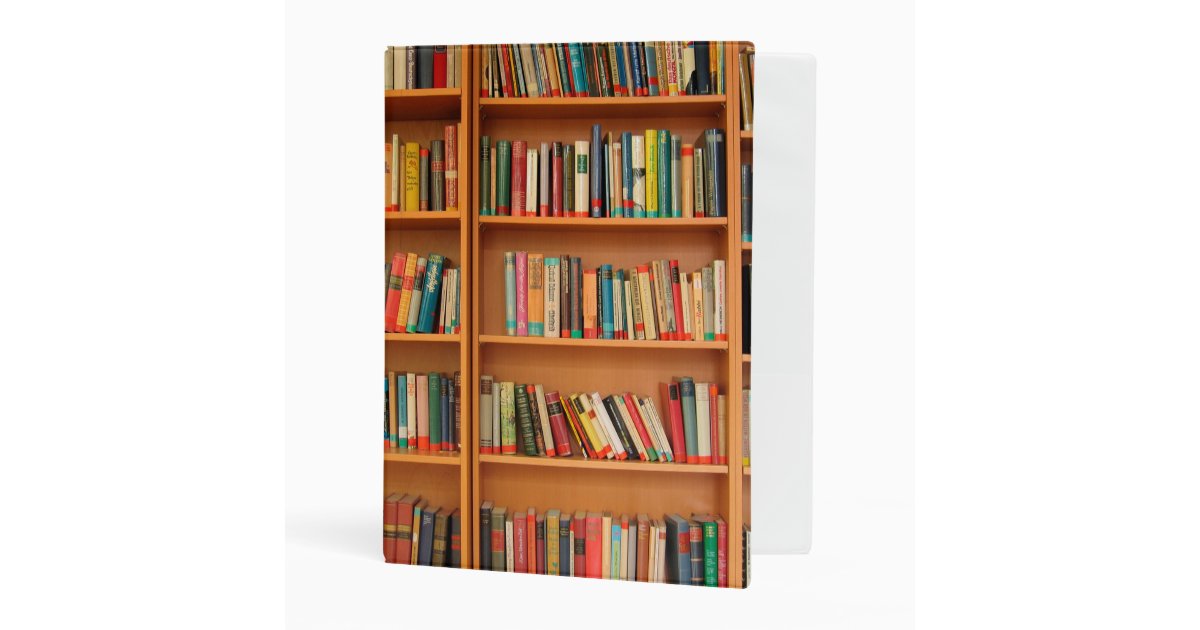 Bookshelf Books Library Bookworm Reading Mini Binder | Zazzle