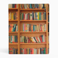 Bookshelf Books Library Bookworm Reading Mini Binder | Zazzle