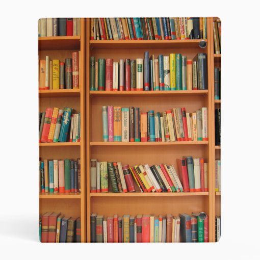 Bookshelf Books Library Bookworm Reading Mini Binder | Zazzle