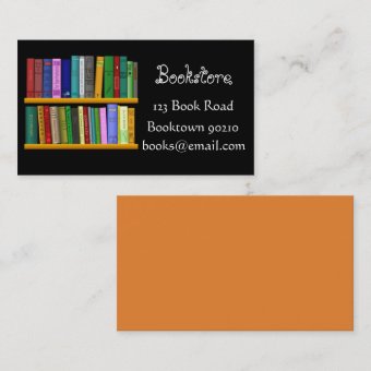 Bookshop, bookstore or online books business card | Zazzle