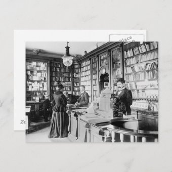 Bookstore, 1895 postcard | Zazzle