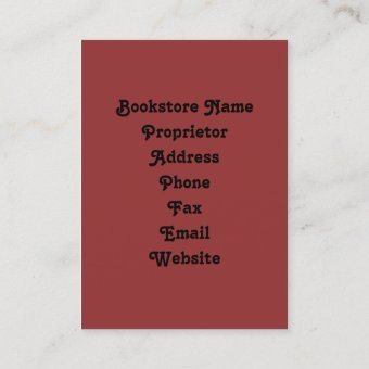 Bookstore Business Card | Zazzle