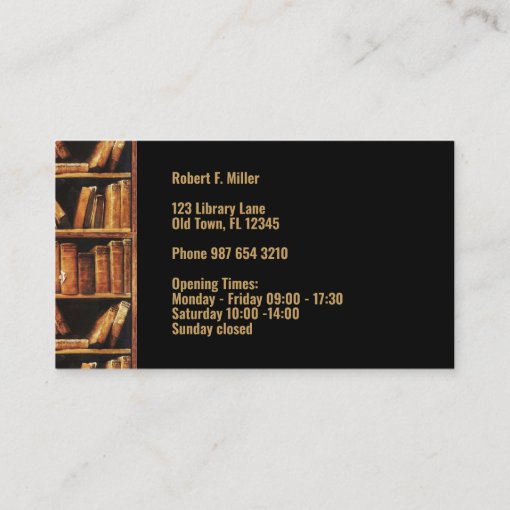 Bookstore (customizable) business card | Zazzle