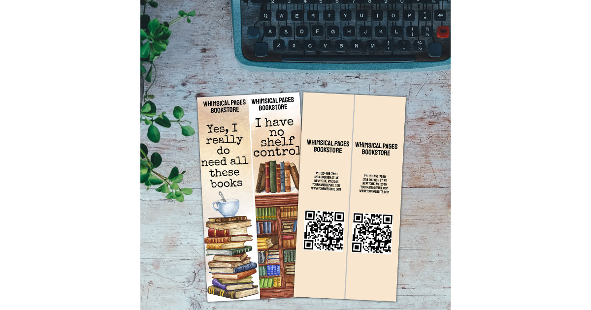 Bookstore Library QR Funny Book Quote Bookmark Card | Zazzle