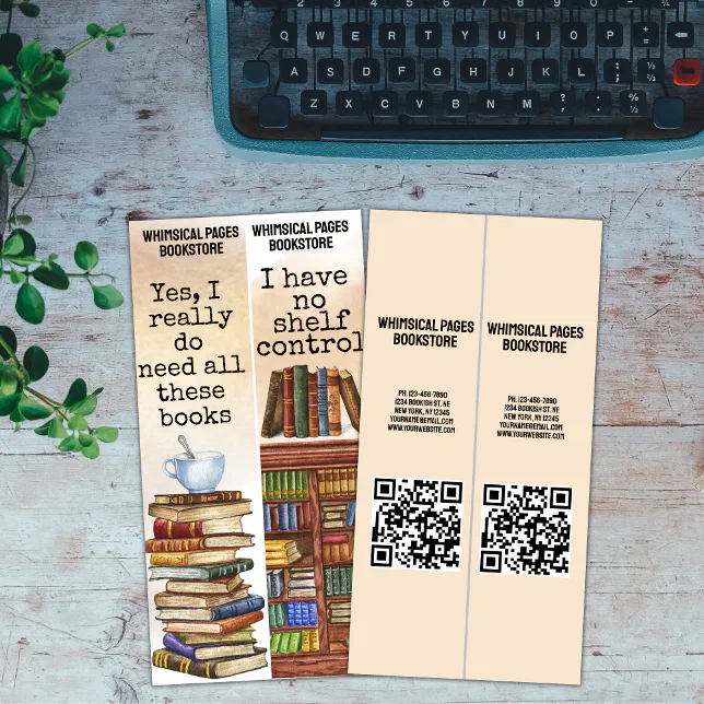 Bookstore Library QR Funny Book Quote Bookmark Card | Zazzle