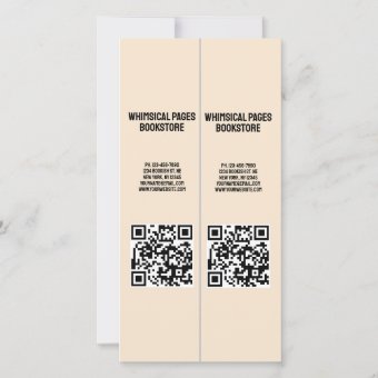 Bookstore Library QR Funny Book Quote Bookmark Card | Zazzle