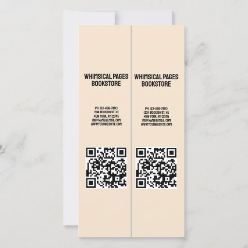 Bookstore Library QR Funny Book Quote Bookmark Card | Zazzle
