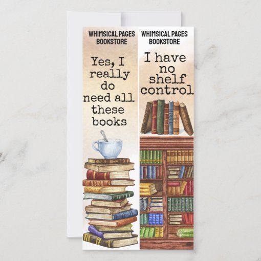 Bookstore Library QR Funny Book Quote Bookmark Card | Zazzle
