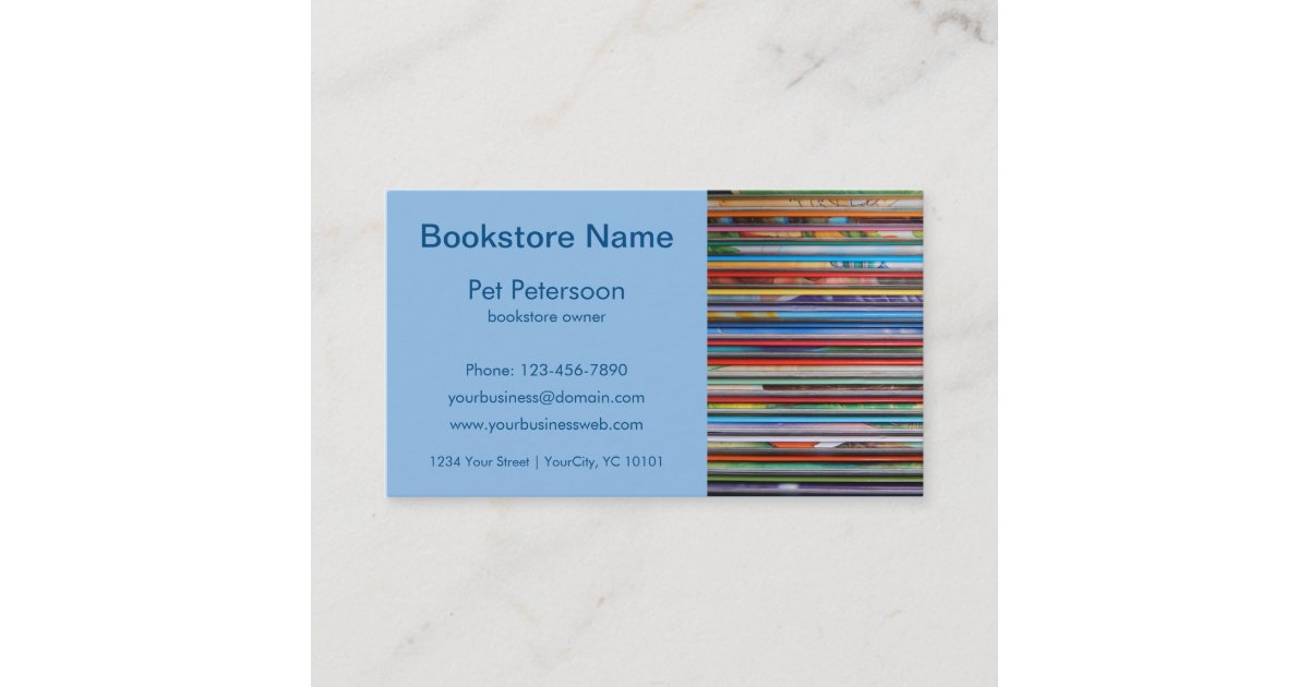 bookstore unique business card | Zazzle