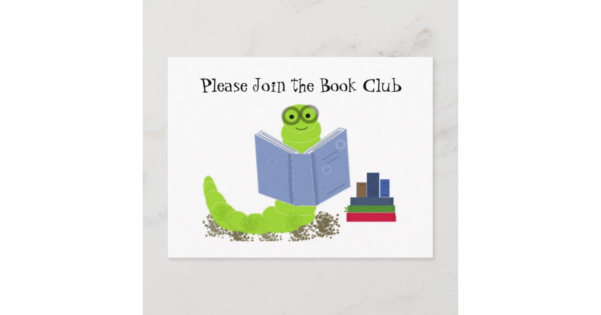 Bookworm - Book Club Invitation | Zazzle