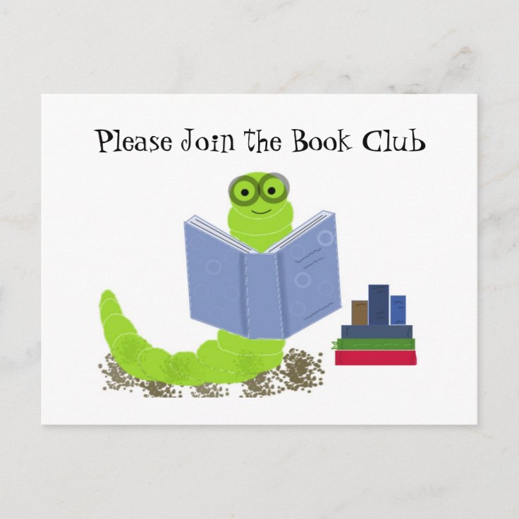 Bookworm - Book Club Invitation | Zazzle