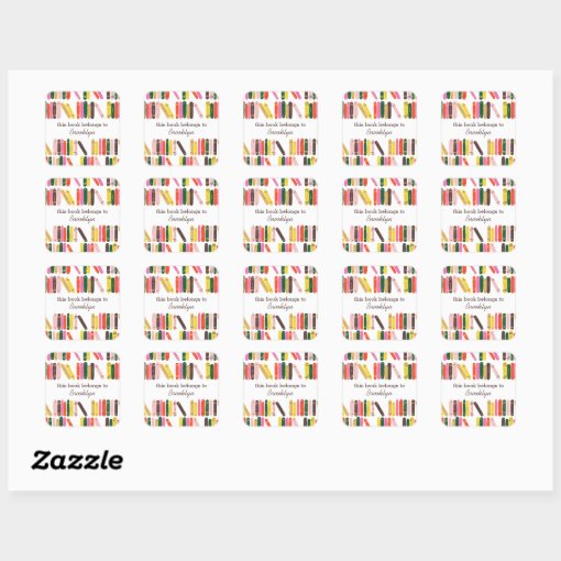 Bookworm Book Label | Zazzle